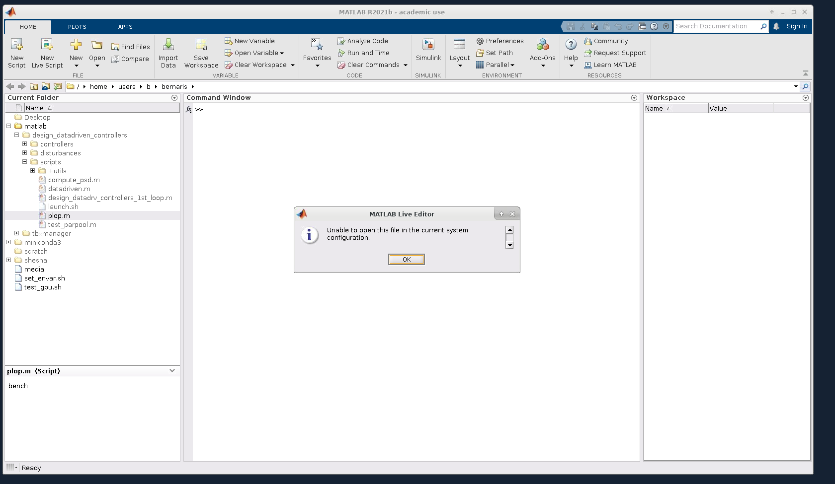Matlab Gui Cannot Display Script Hpc Technical Hpc Community